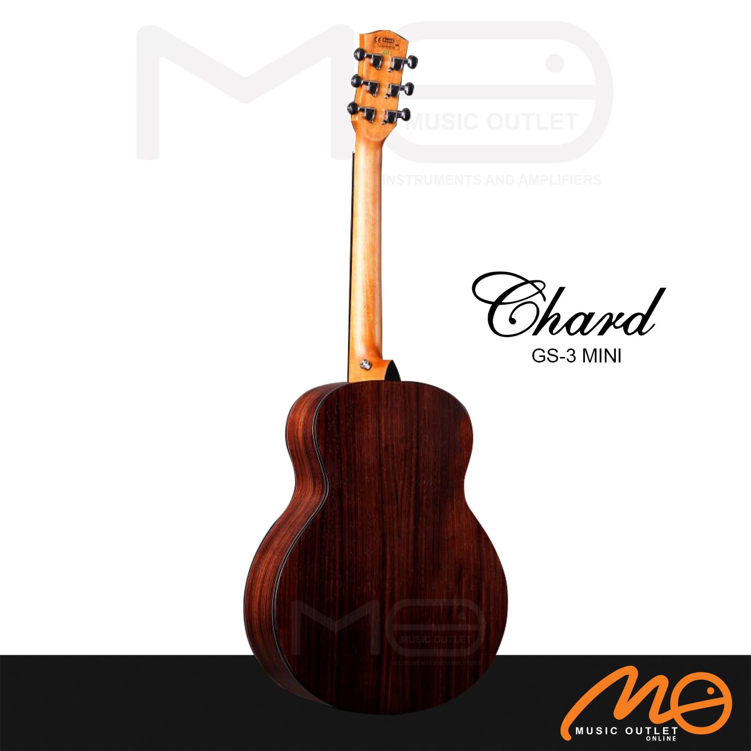 CHARD GS-3 MINI 36" ACOUSTIC GUITAR, SPRUCE TOP ROSEWOOD BODY (NATURAL)