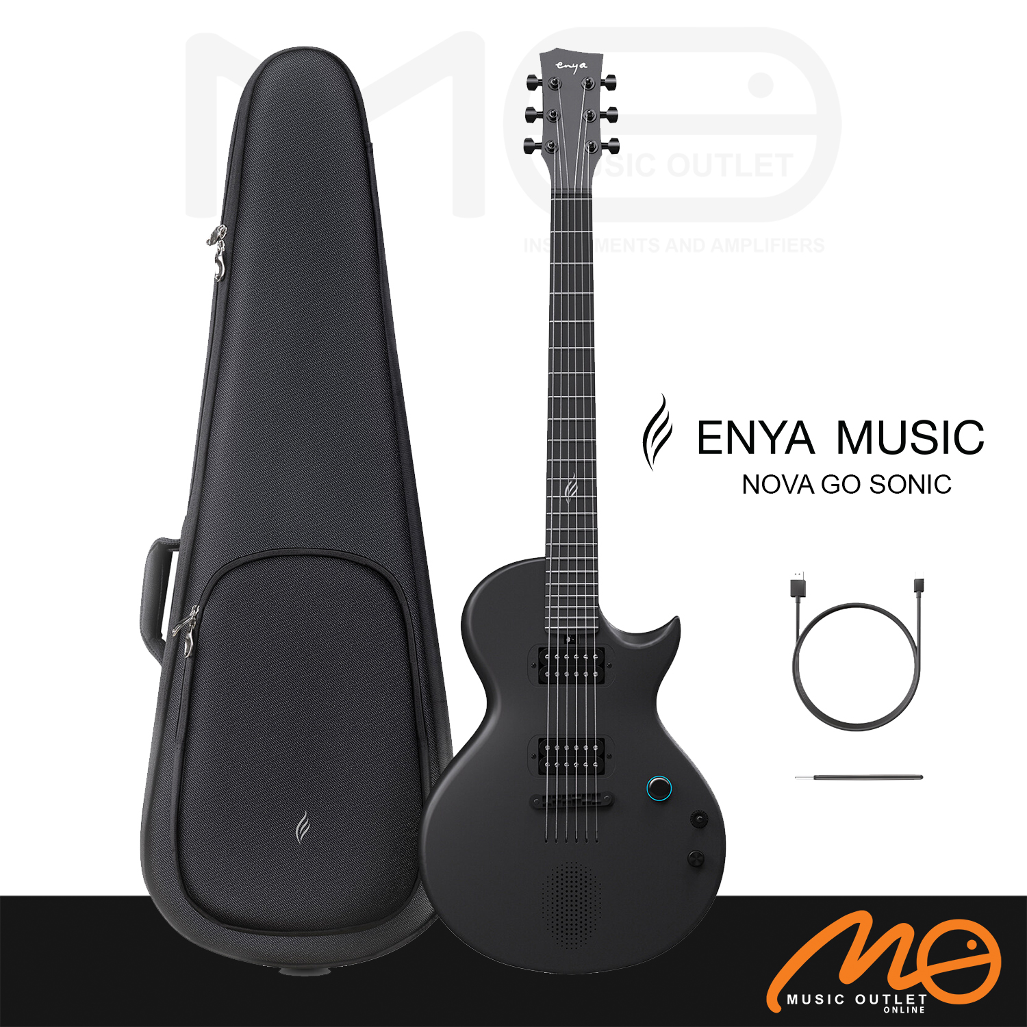 ENYA NOVA GO SONIC CARBON FIBER ELECTRIC GUITAR (BLACK)